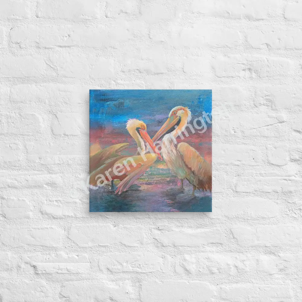 "Pelican Tango" Canvas – Karen Harrington Fine Art